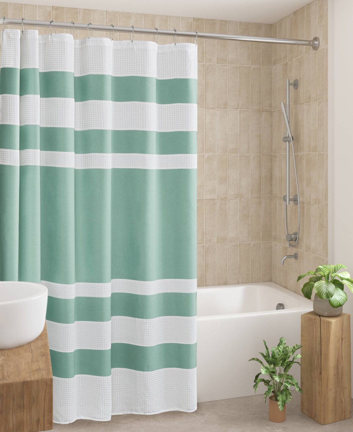 Click here for Madison Park Spa Waffle 3M-Scotchgard Shower Curta... prices