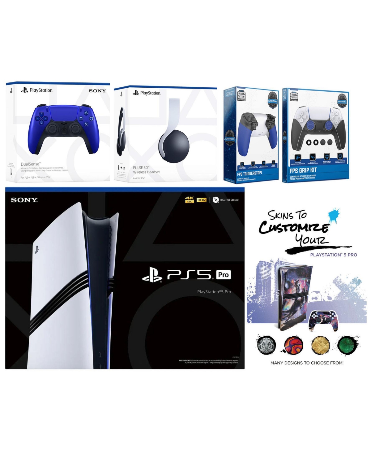 Click here for Sony Playstation 5 Pro Bundle with White Pulse Hea... prices