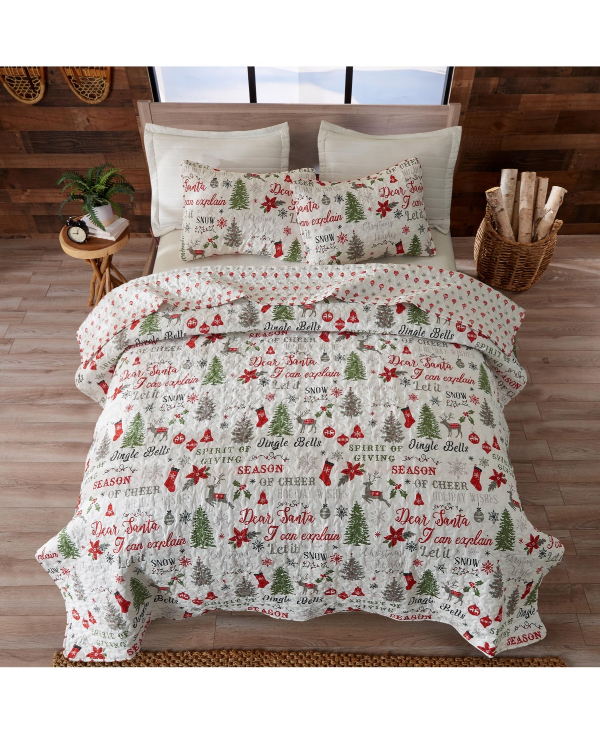 Click here for Linery & Co. Holiday Printed Microfiber Quilt Set... prices