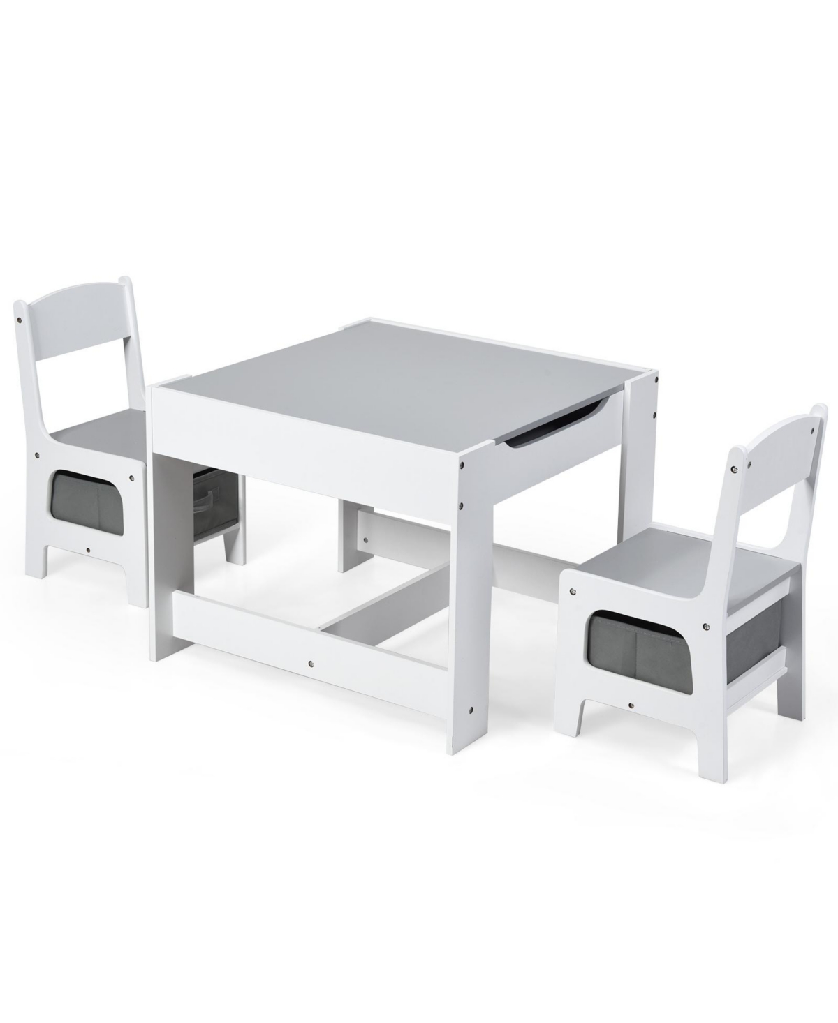 Click here for Kids Table Chairs Set With Storage Boxes Blackboar... prices