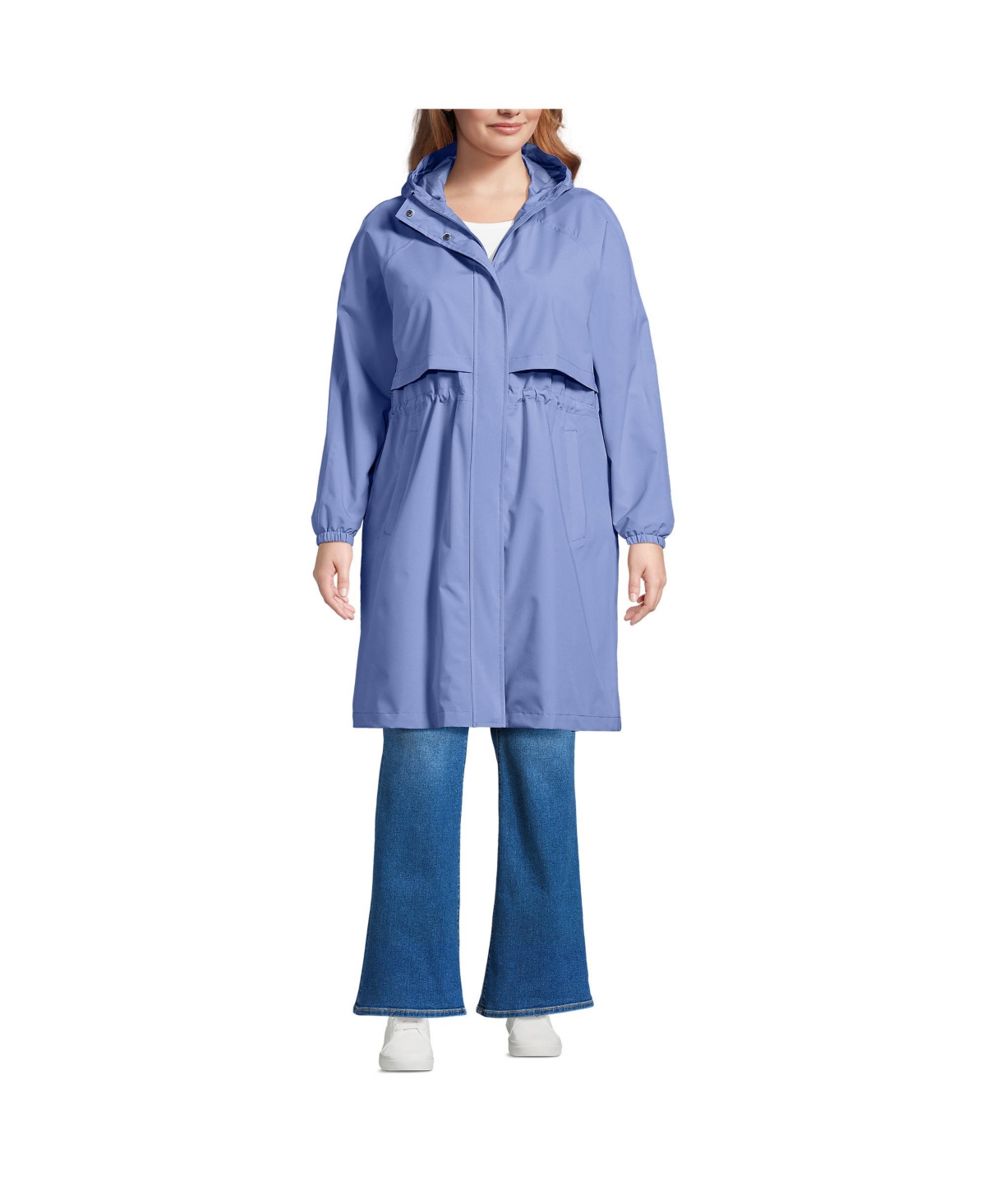 Click here for Lands End Plus Size Squall Packable Long Raincoat... prices