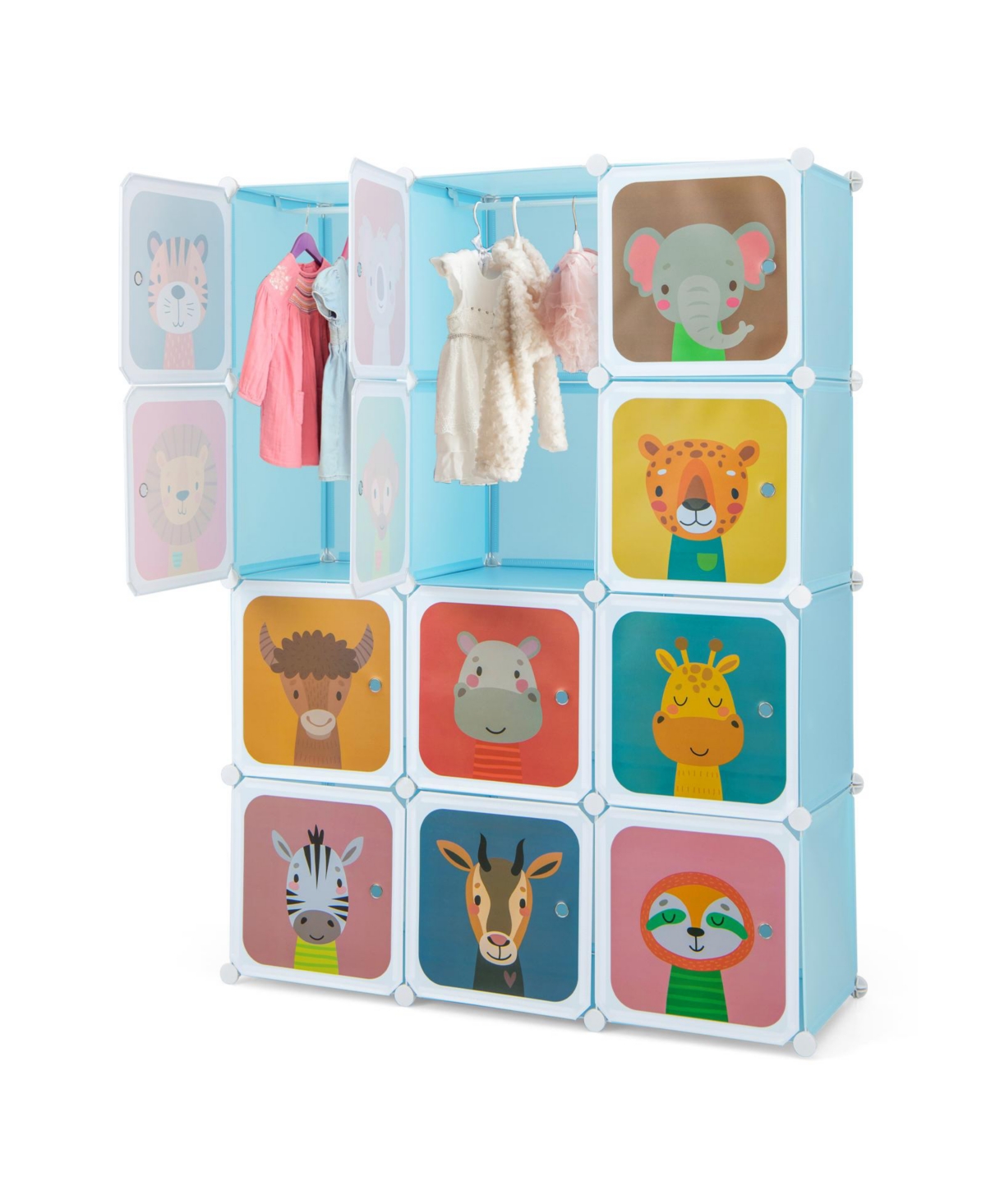 Click here for 12 Cube Kids Wardrobe Closet with Hanging Section... prices