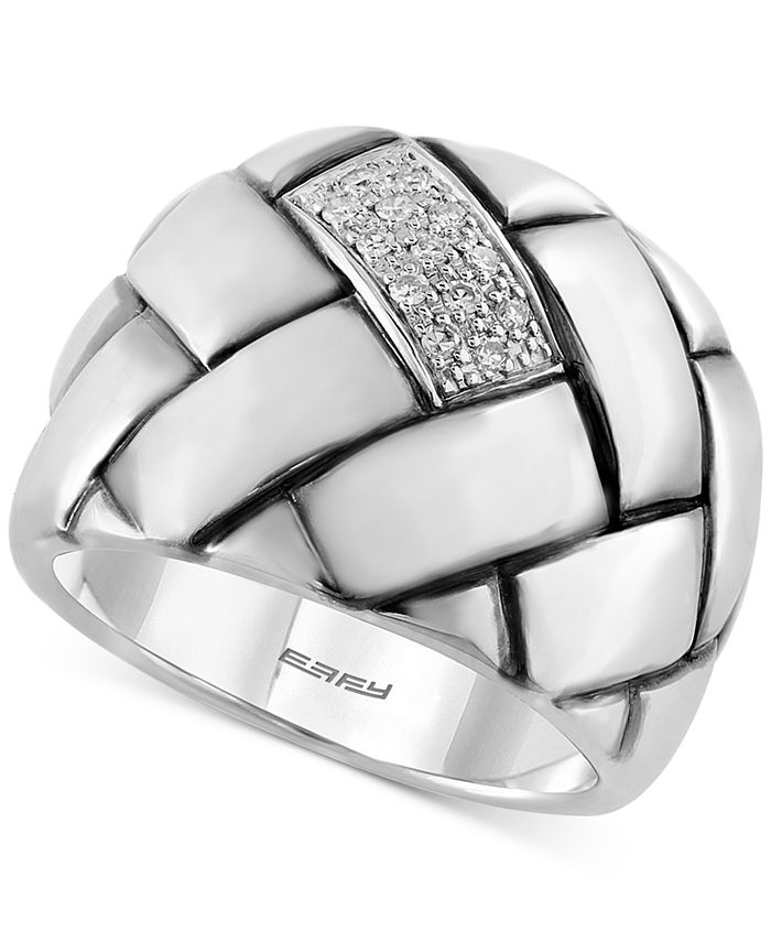 EFFY Collection EFFY® Balissima Diamond Braid Ring (1/10 ct. t.w.) in ...