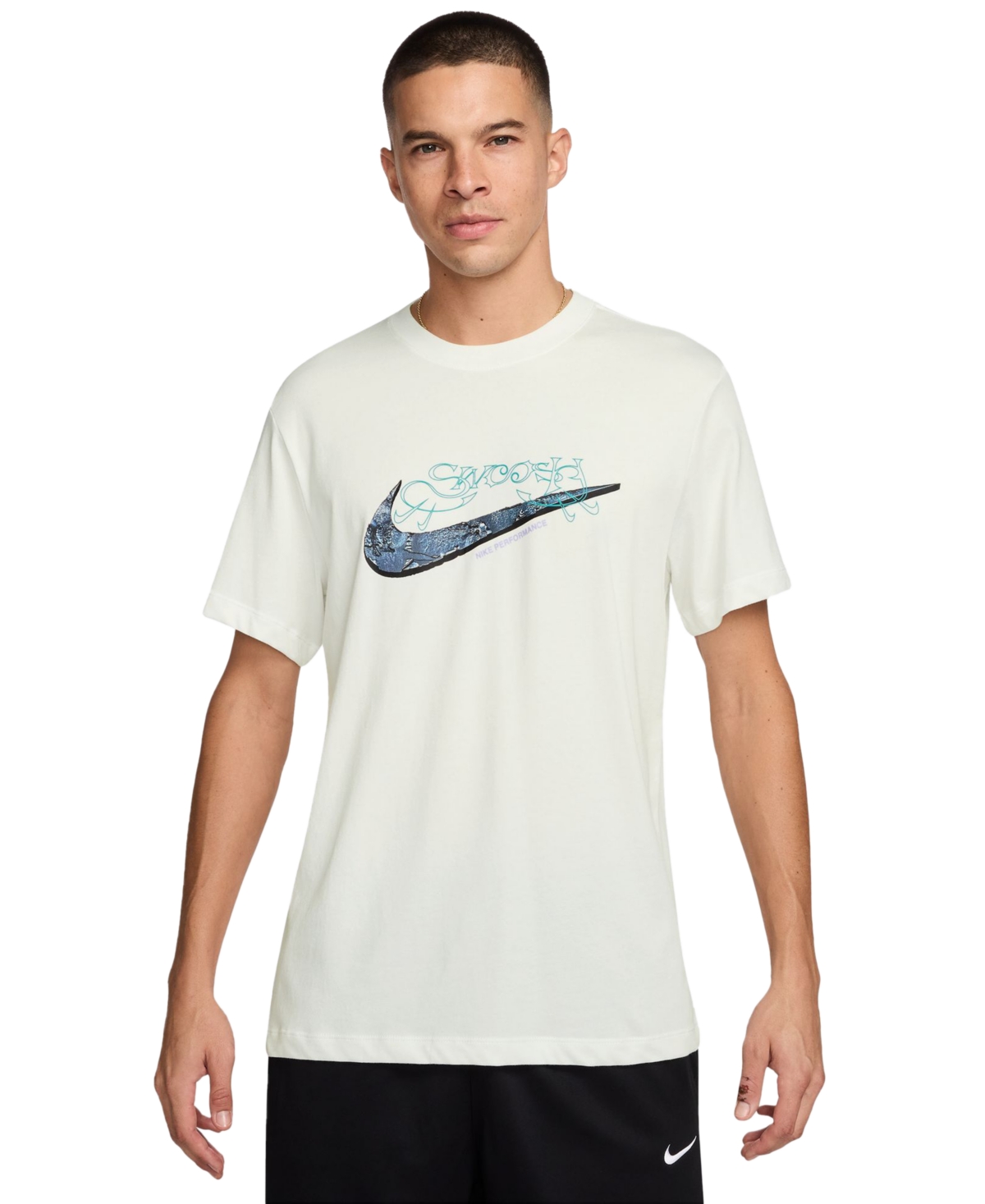 Click here for Nike Mens Dri-fit Fitness Logo Graphic T-Shirt - S... prices