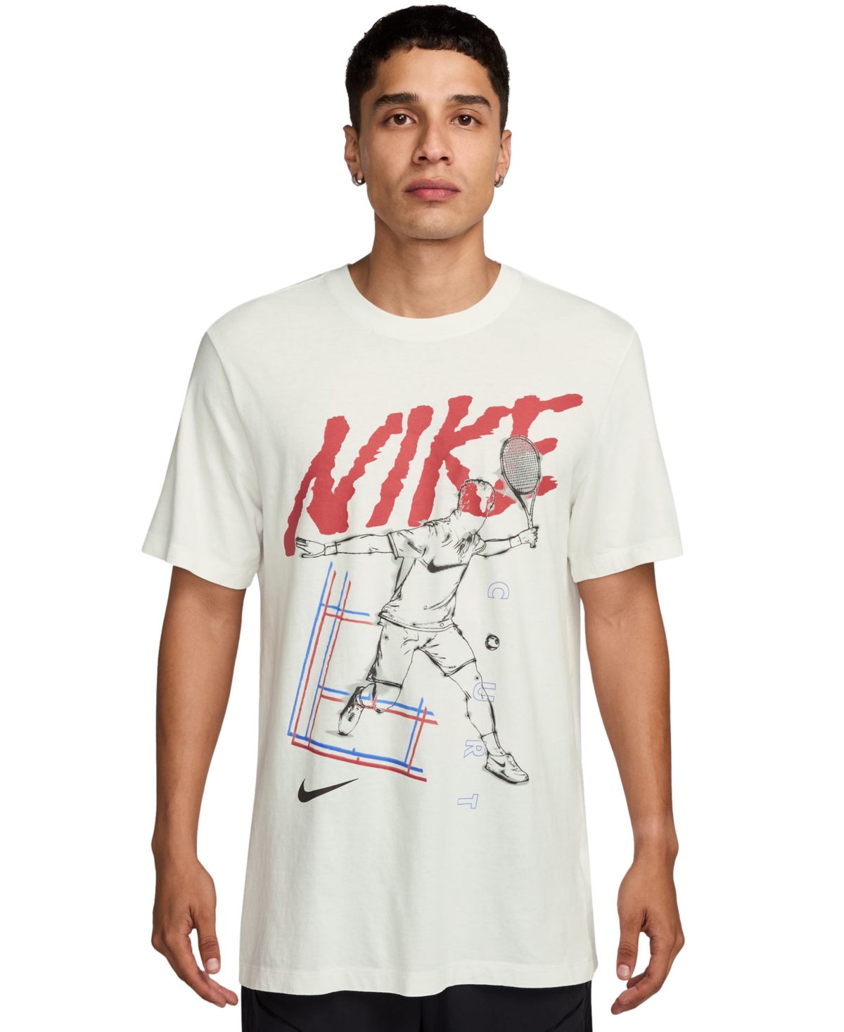 Click here for Nike Mens Tennis Logo Graphic T-Shirt - Summit Whi... prices