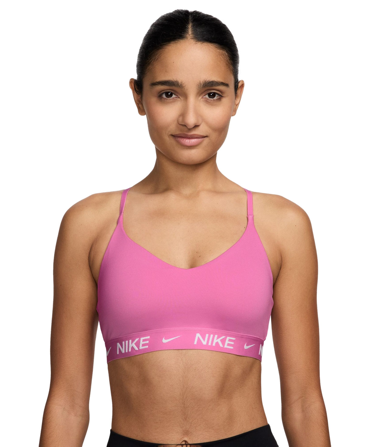 Nike Womens Indy Light-Support Padded Sports Bra - Playful Pink