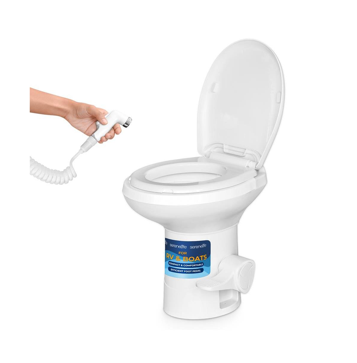 Click here for SereneLife Rv Plastic Bowl Gravity Flush Toilet wi... prices