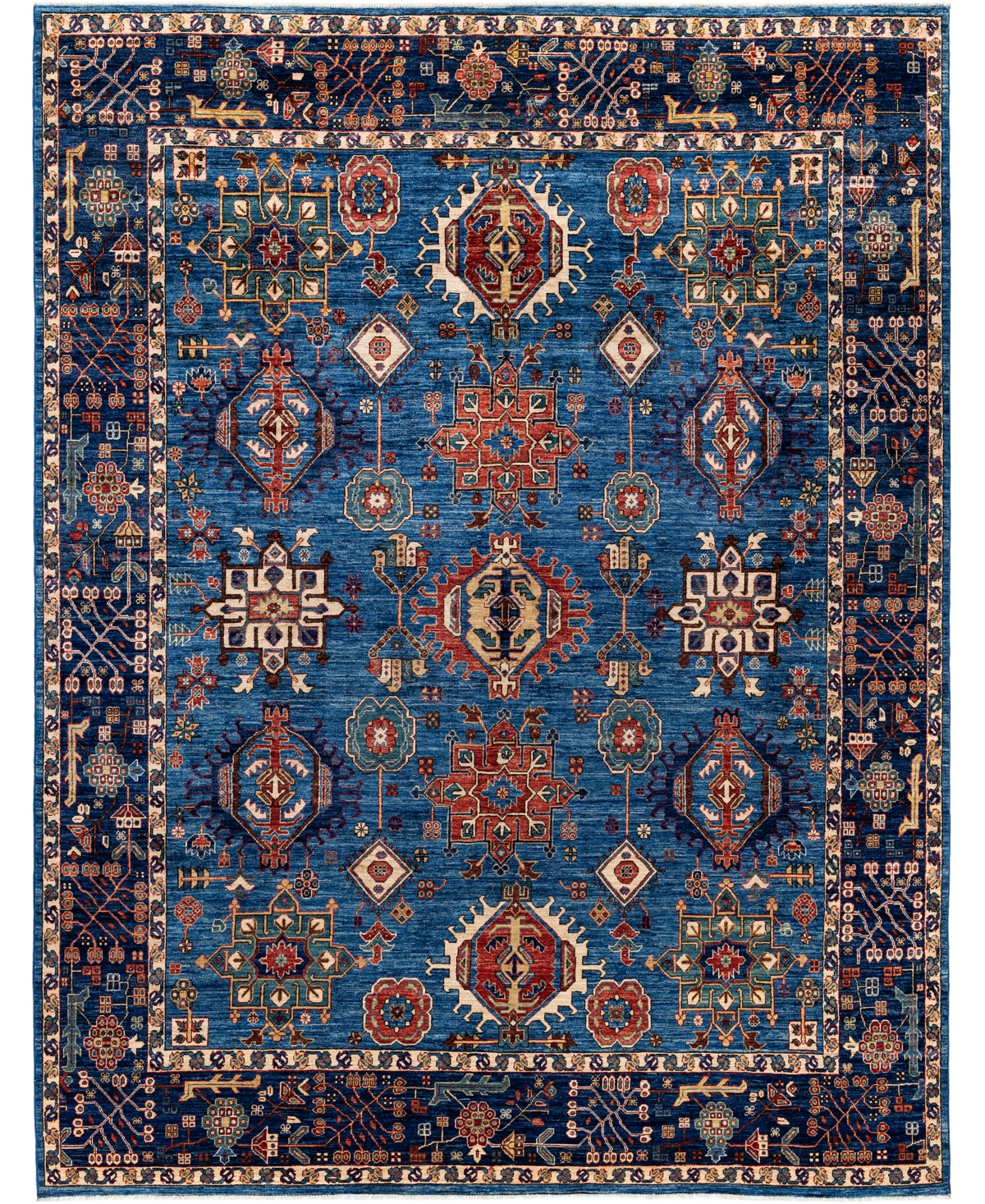 Adorn Hand Woven Rugs Serapi M1945 9x119 Area Rug - Light Blue