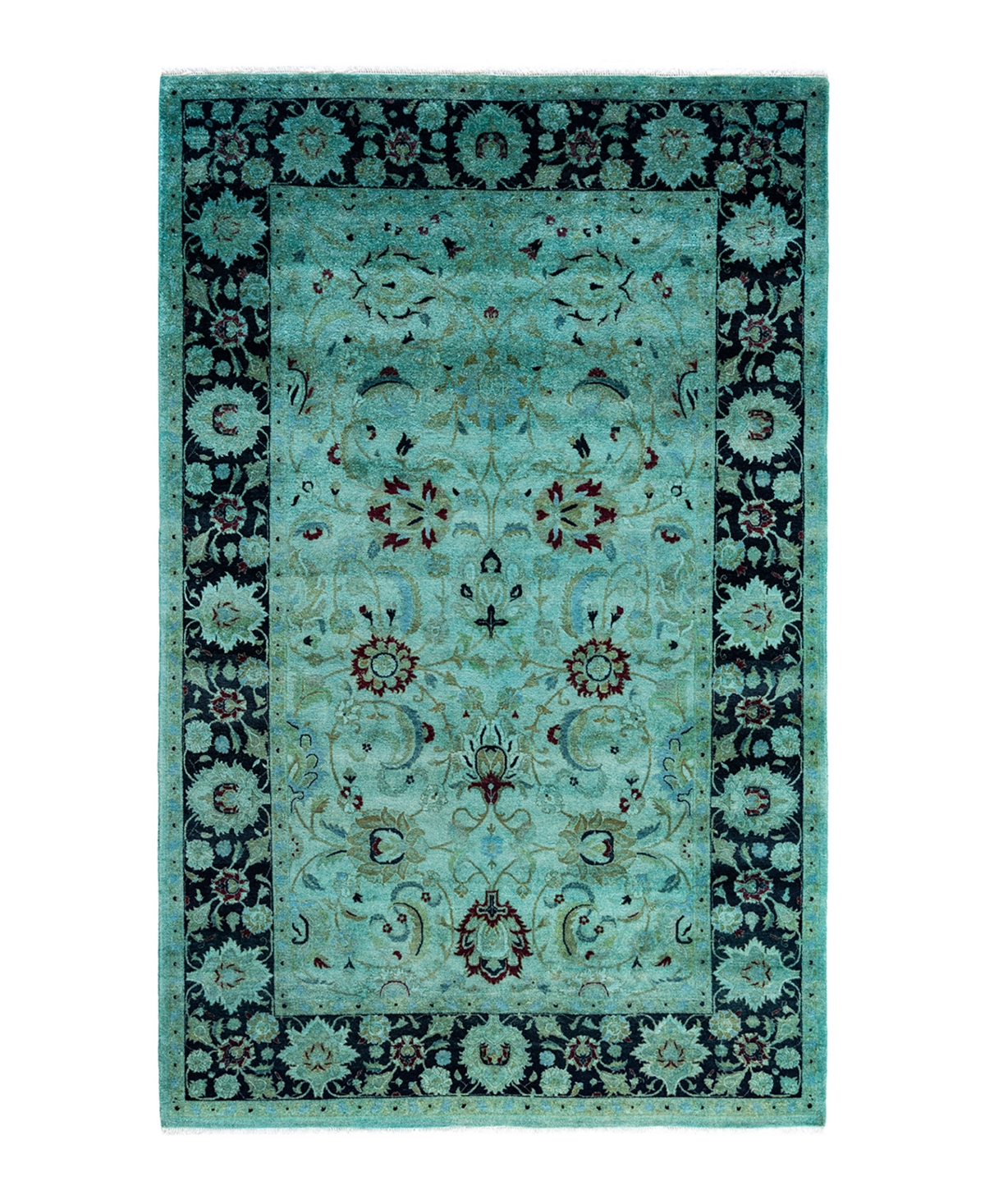Adorn Hand Woven Rugs Fine Vibrance M1437 48x75 Area Rug - Green