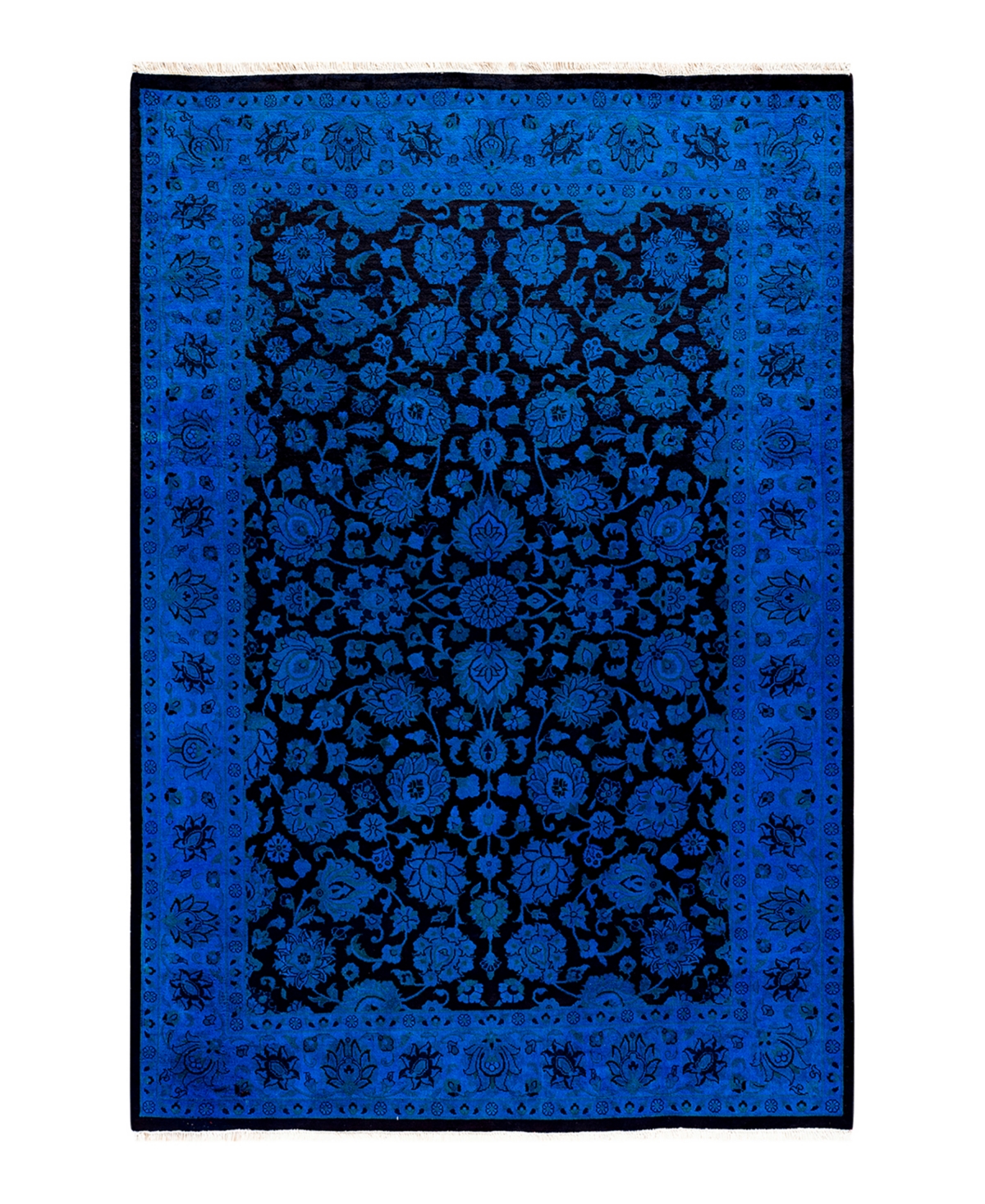 Adorn Hand Woven Rugs Fine Vibrance M1306 42x6 Area Rug - Blue