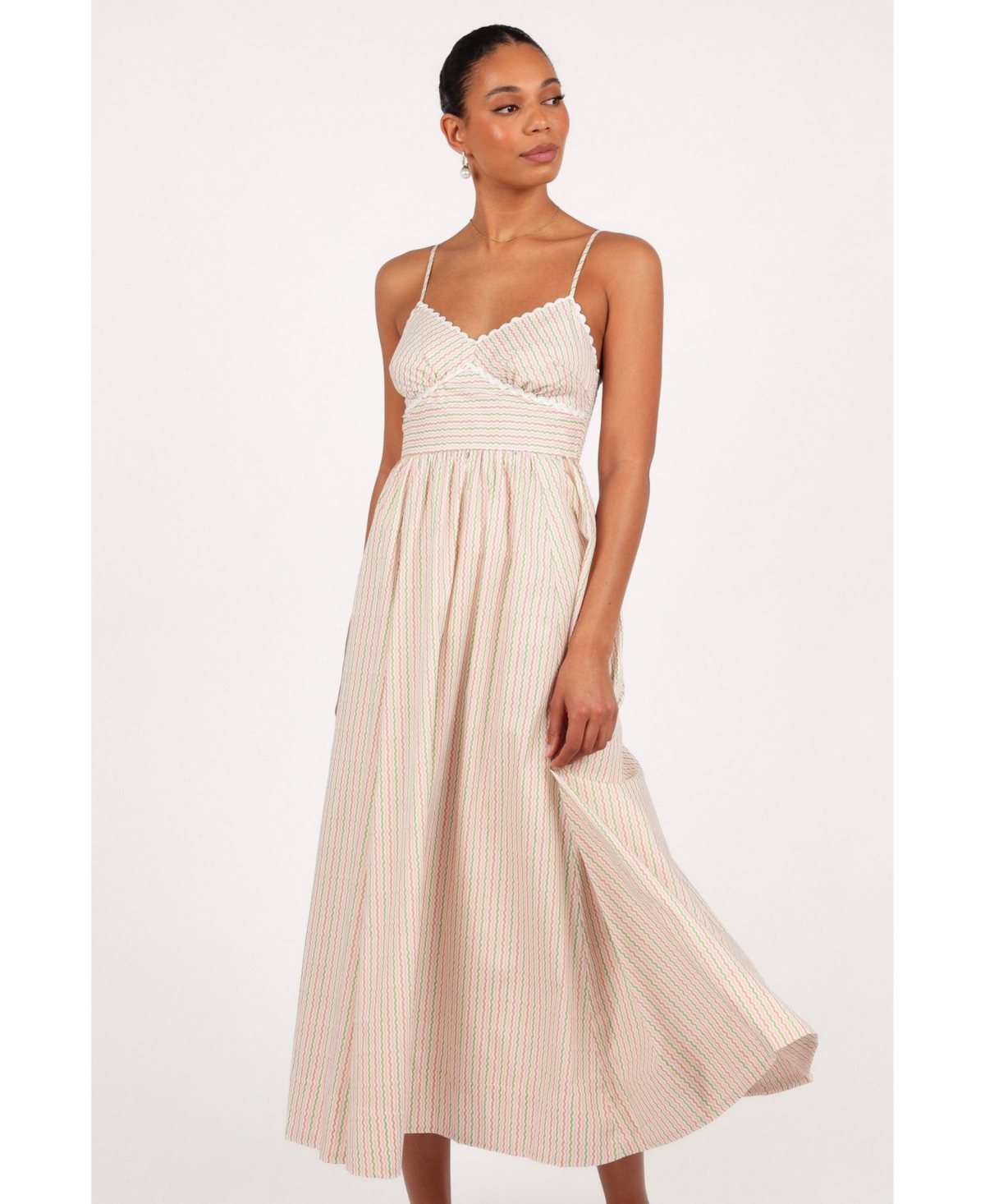 Click here for Petal and Pup Womens Yasmin Midi Dress - Wave stri... prices