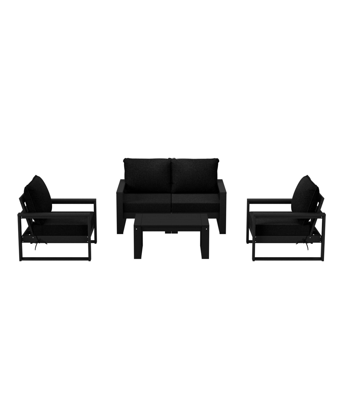 Click here for 5-Piece Modern Hdpe Outdoor Patio Furniture Sofa C... prices