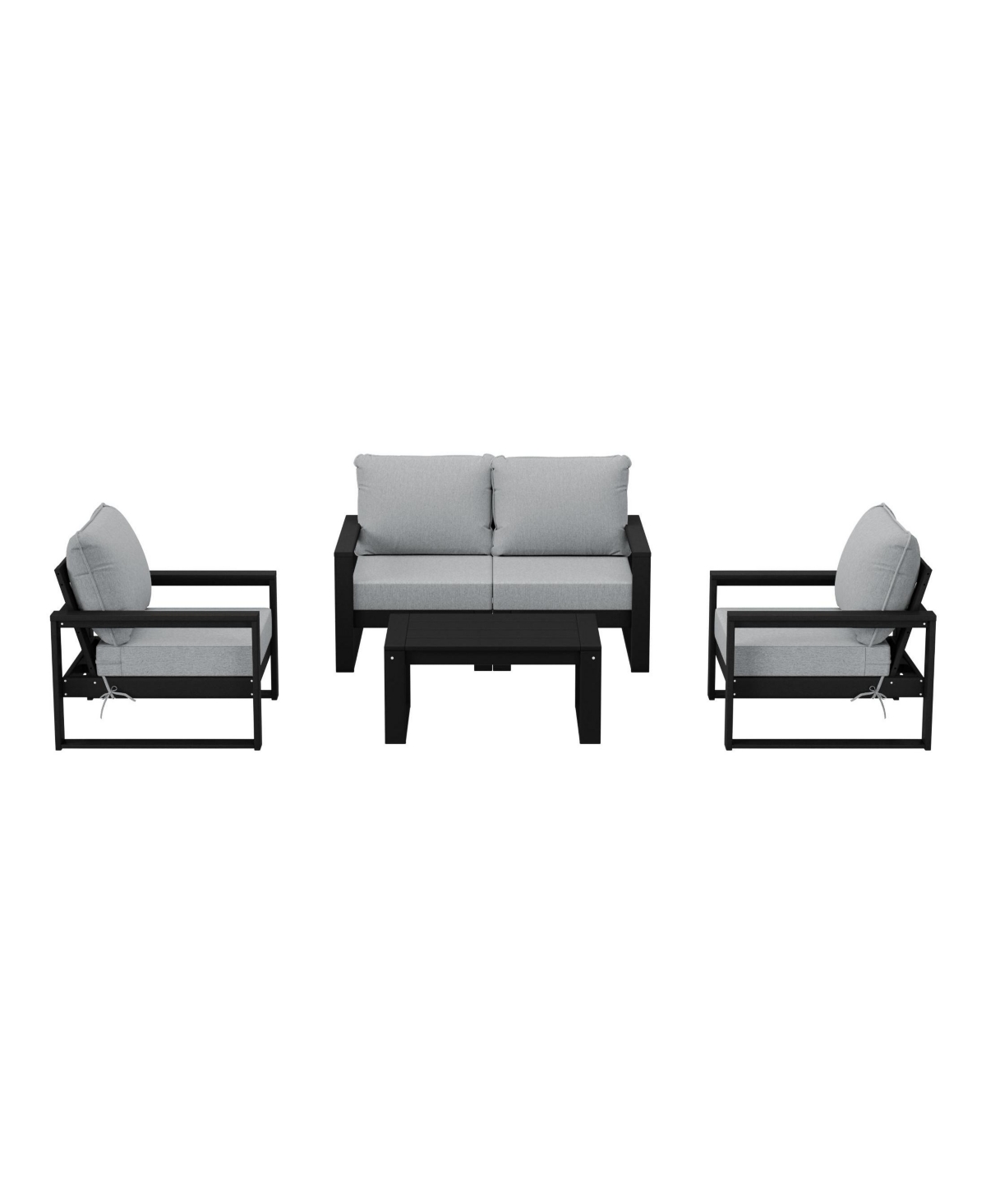 Click here for 5-Piece Modern Hdpe Outdoor Patio Furniture Sofa C... prices