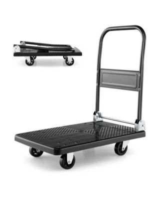 Ecooso 360° Swivel Wheels, Non-Slip Platform Folding Push Cart Dolly ...