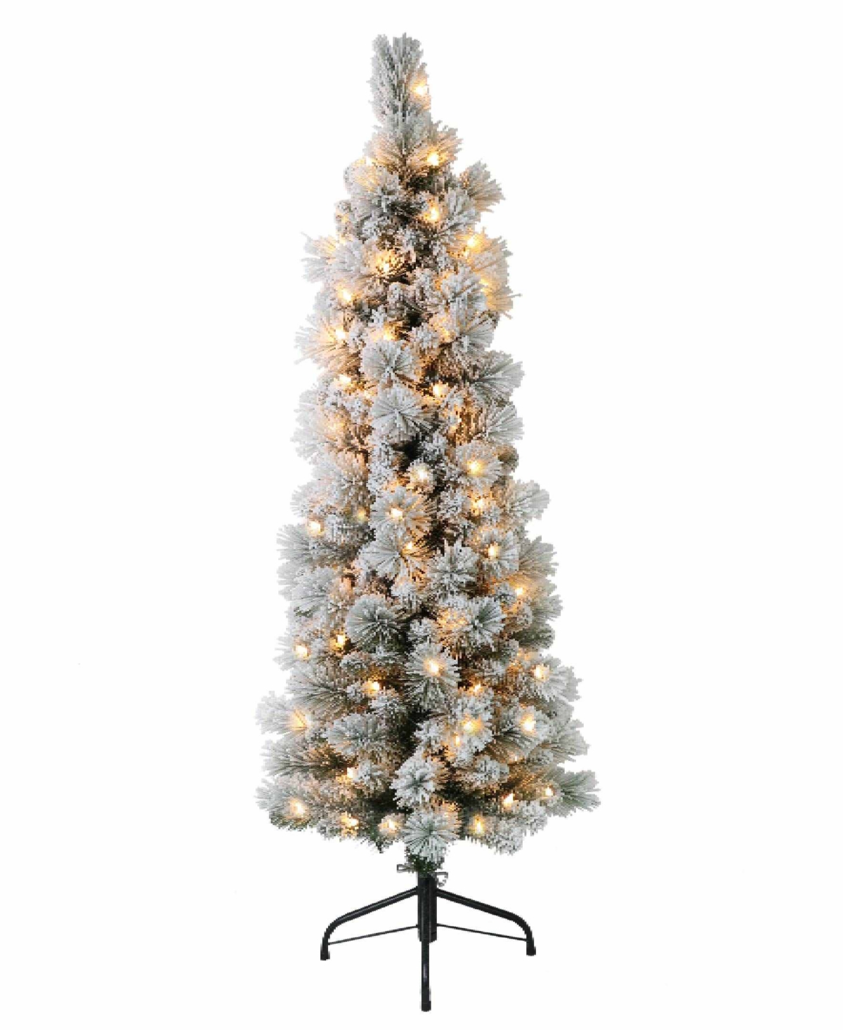 Click here for Puleo 4.5FT Pre-Lit Flocked Patagonia Pine Pencil... prices