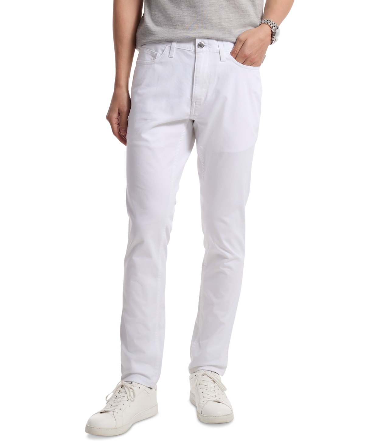 Click here for Michael Kors Mens Parker Slim-Fit Pants - White prices