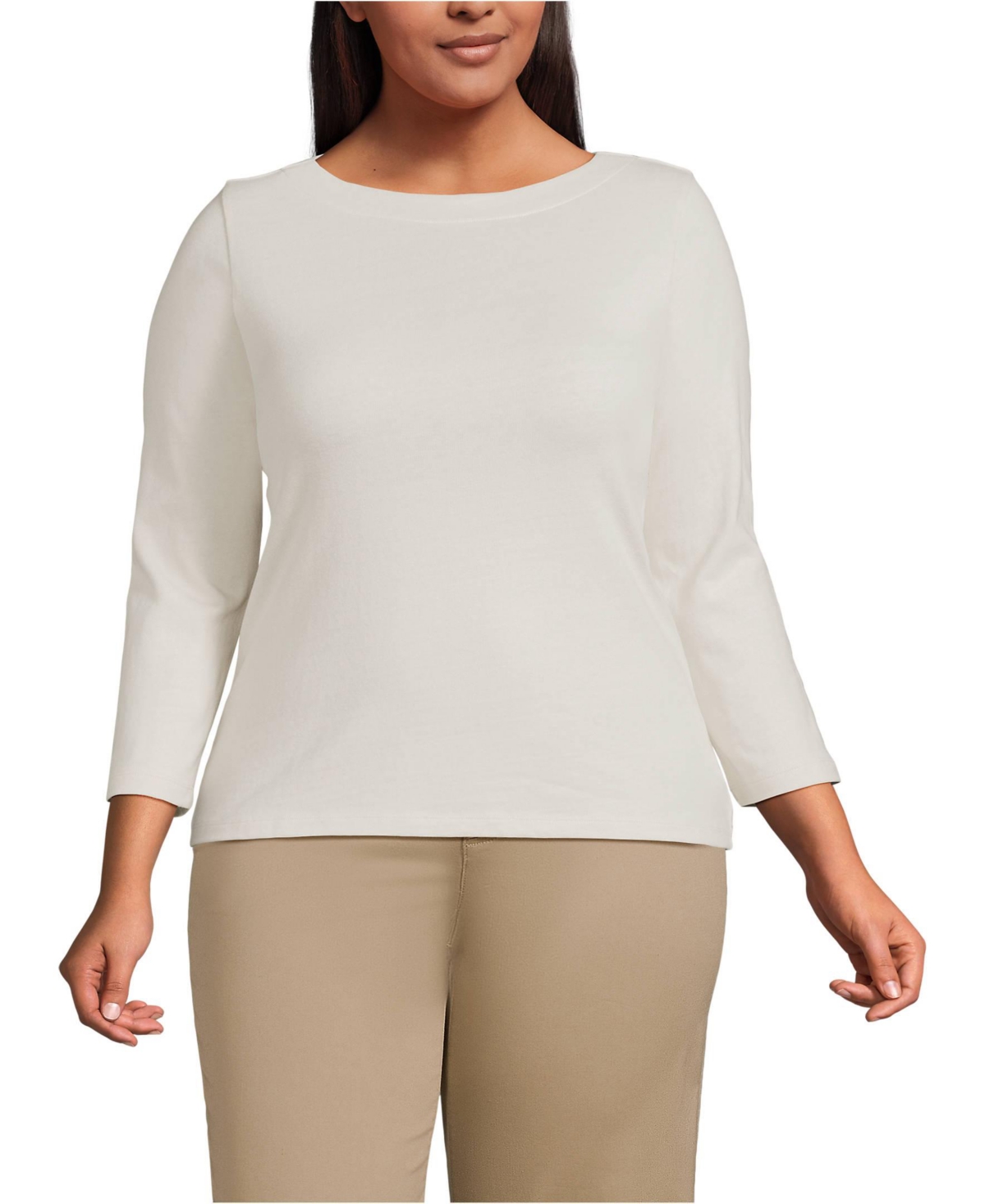 Click here for Lands End Womens Plus Size Mariner Jersey Boatneck... prices