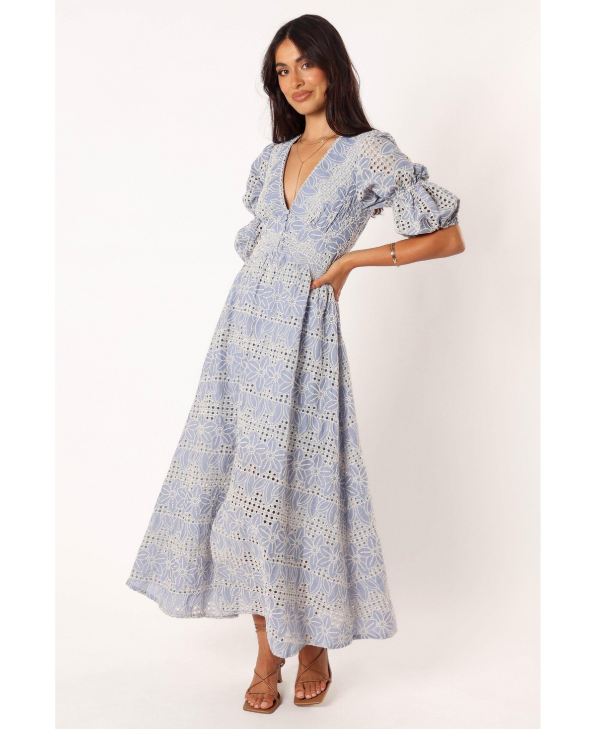 Click here for Petal and Pup Womens Tani Midi Dress - Blue prices