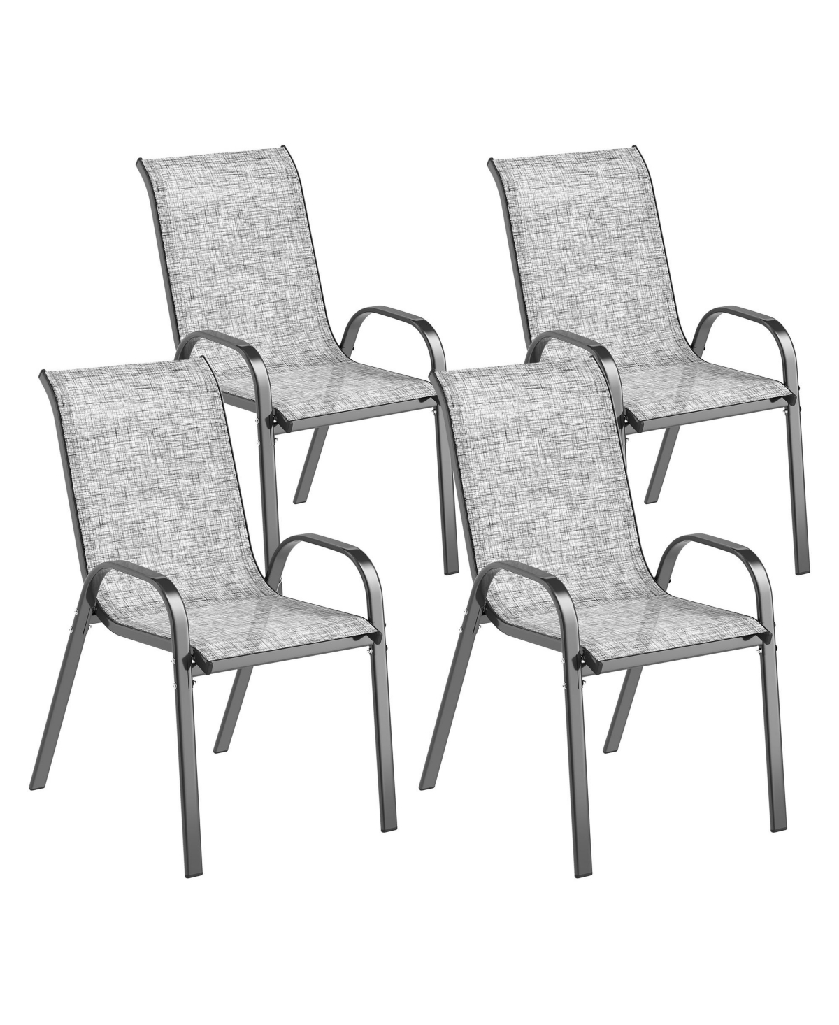 Click here for Outsunny Set of 4 Patio Dining Chairs  Stackable O... prices