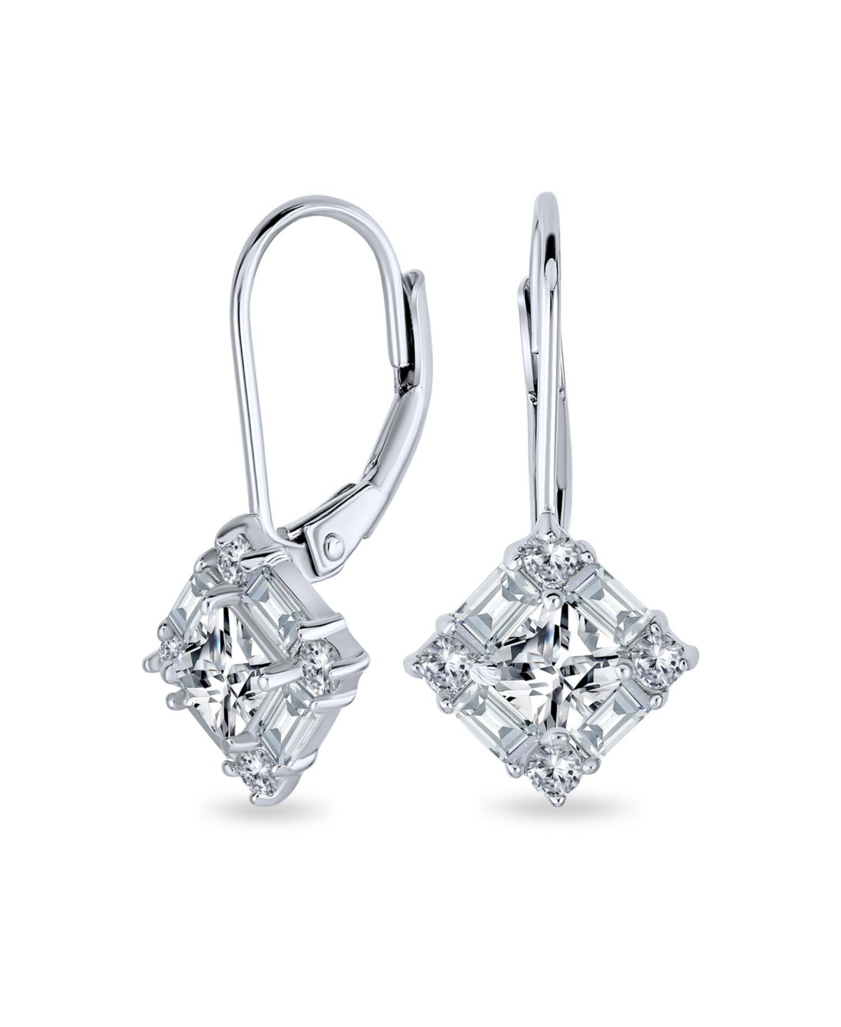 Click here for Bling Jewelry Deco Style Cz Baguette Lever back Dr... prices