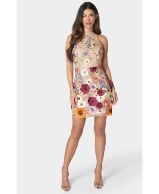 Bebe Women's Mock Neck Sleeveless Short Dress - Macy's