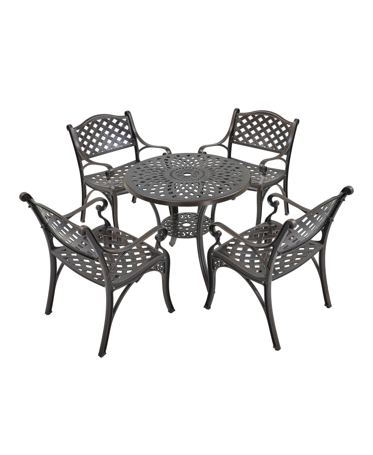 Click here for 5-Piece Cast Aluminum Outdoor Furniture Patio Dini... prices