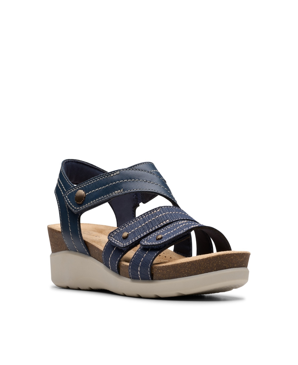 Click here for Clarks Womens Calenne Clara Strappy Wedge Sandals... prices