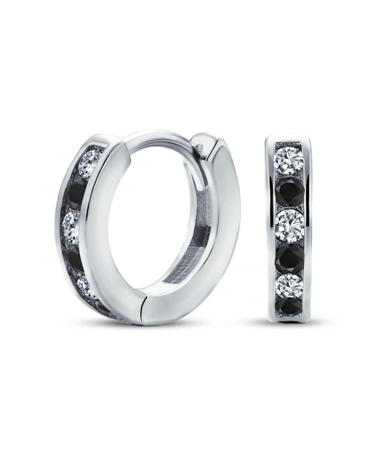 Click here for Bling Jewelry Delicate Tiny Cz Channel Set Huggie... prices