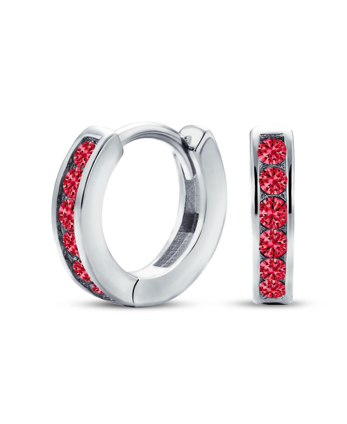 Click here for Bling Jewelry Delicate Tiny Cz Channel Set Huggie... prices