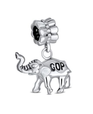 Bling Jewelry Republican Elephant Dangle Charm Bead Sterling Silver ...