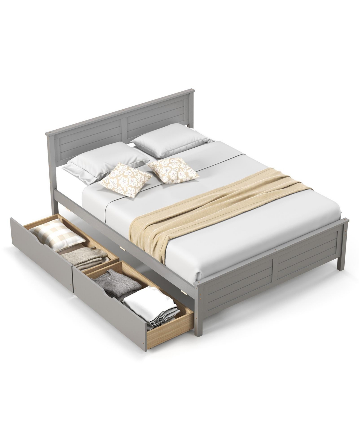 Click here for Full Size Bed Frame with Storage Drawers and Solid... prices