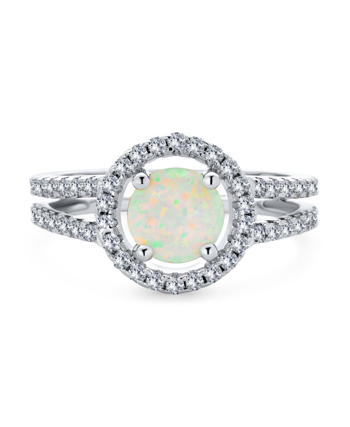 Click here for Bling Jewelry Pave Cz Halo Circle 3CT Round Solita... prices