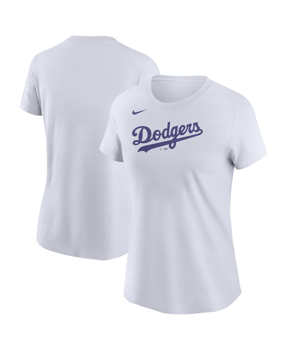 Click here for Nike Womens White Los Angeles Dodgers Wordmark T-S... prices