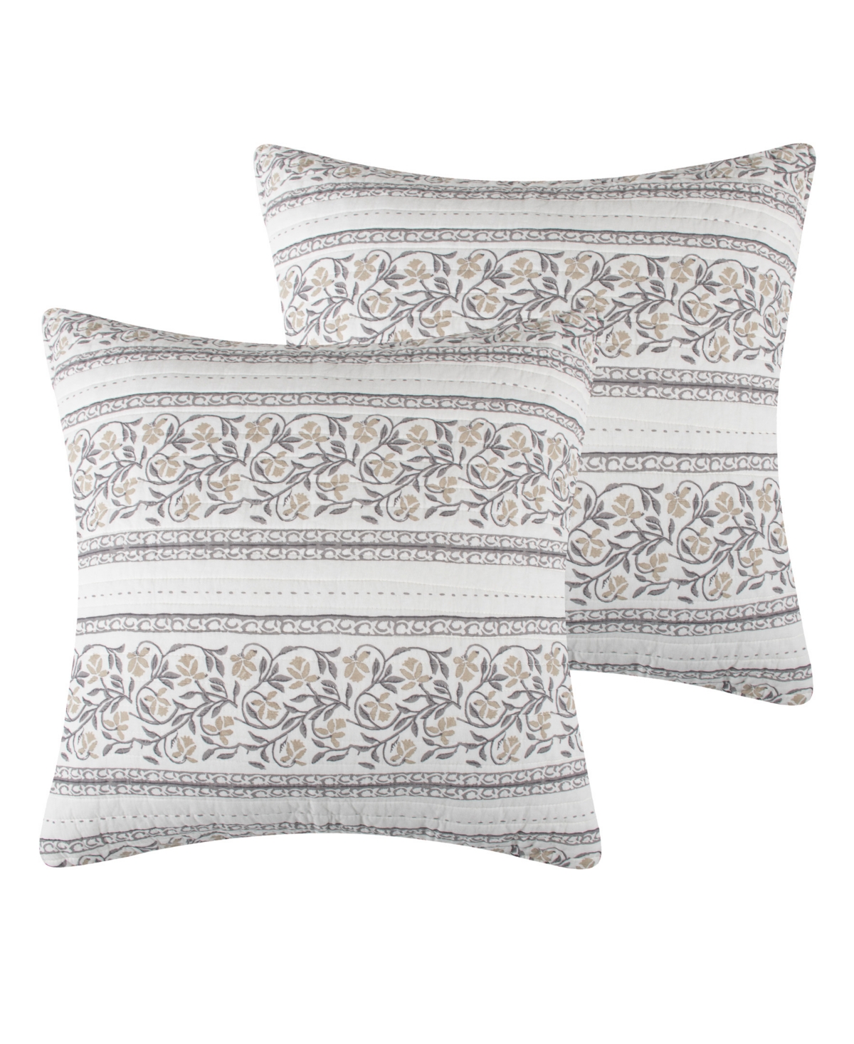 Click here for Levtex Adare 2-Pc. Sham Set  European - Taupe prices