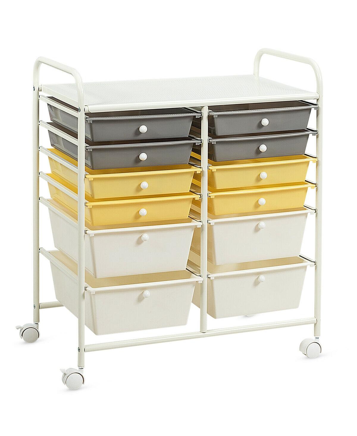 Click here for 12 Drawers Rolling Cart Storage Scrapbook Paper Or... prices