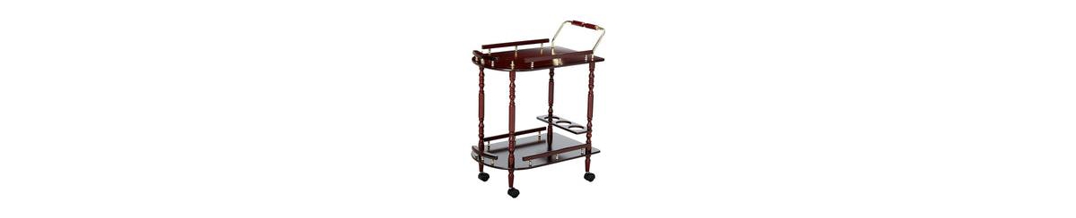 Click here for Wooden and Metal 2-Tier Rolling Serving Cart for H... prices