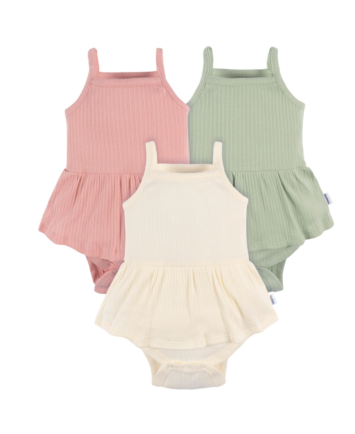 Click here for Gerber Baby Girls 3-Pack Sleeveless Skirted Onesie... prices