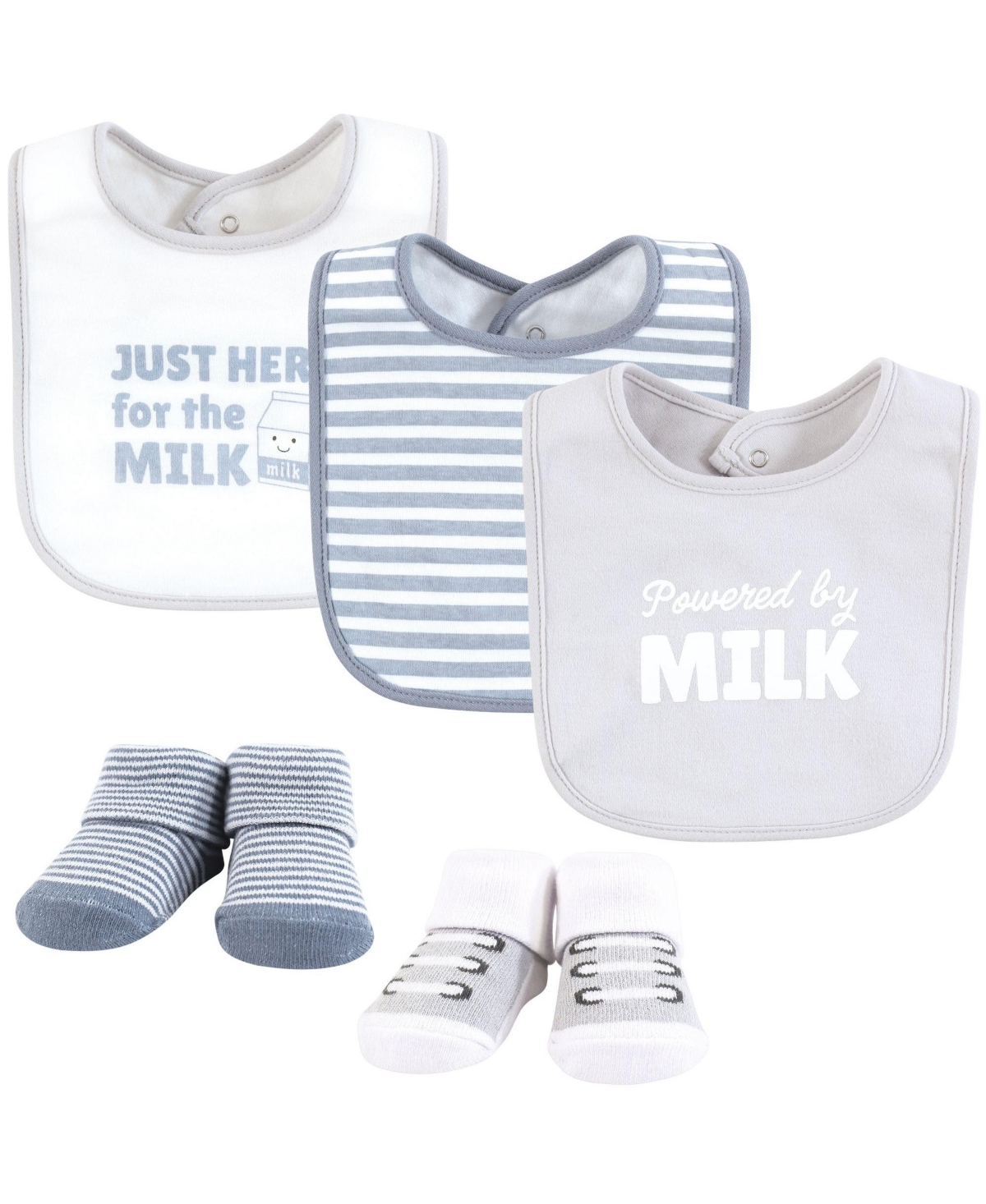Click here for Hudson Baby Infant Cotton Bib and Sock Set 5pk  Gi... prices