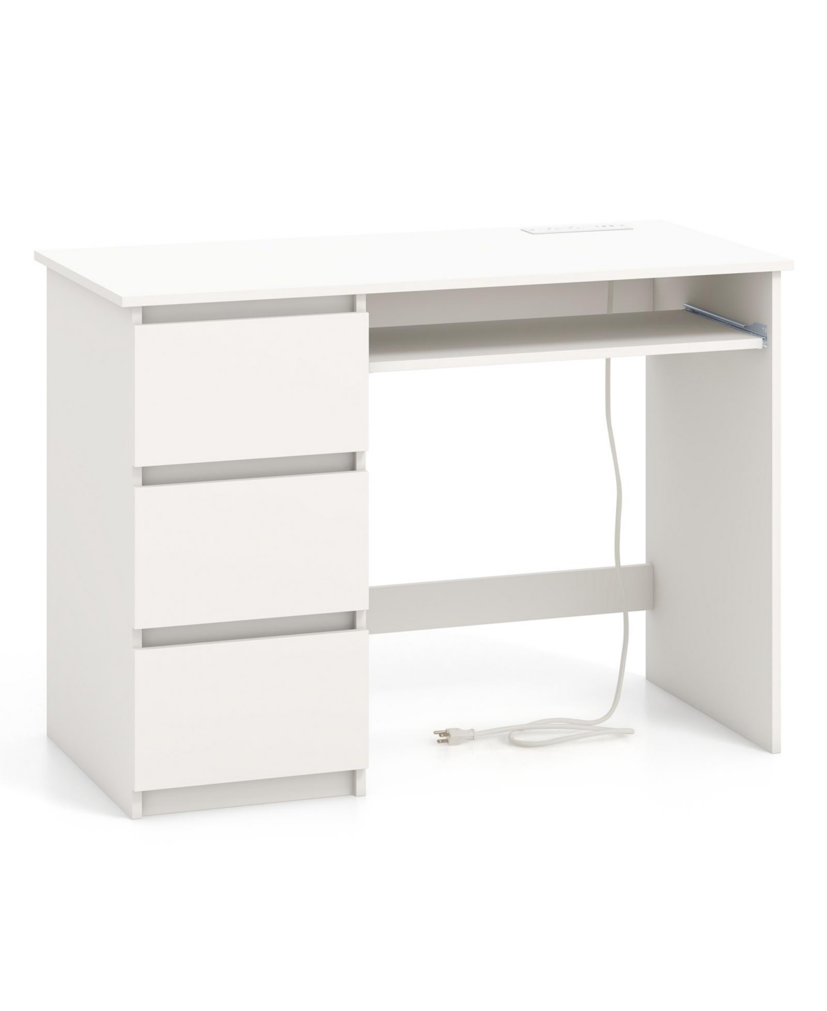 Click here for Computer Desk with Power Outlet Keyboard Tray and... prices