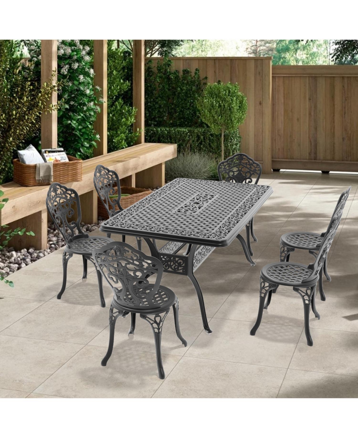Click here for Streamdale 7-Piece Set Of All-Weather Cast Aluminu... prices