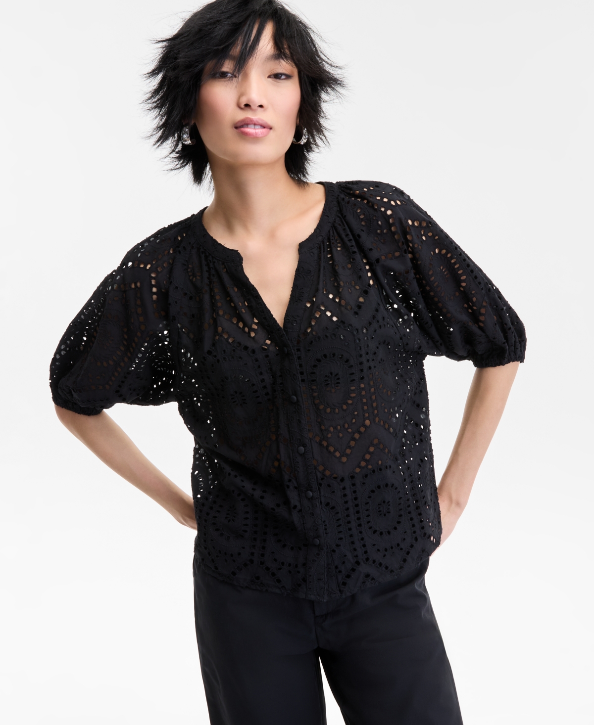 Click here for I.n.c. International Concepts Womens Cotton Eyelet... prices