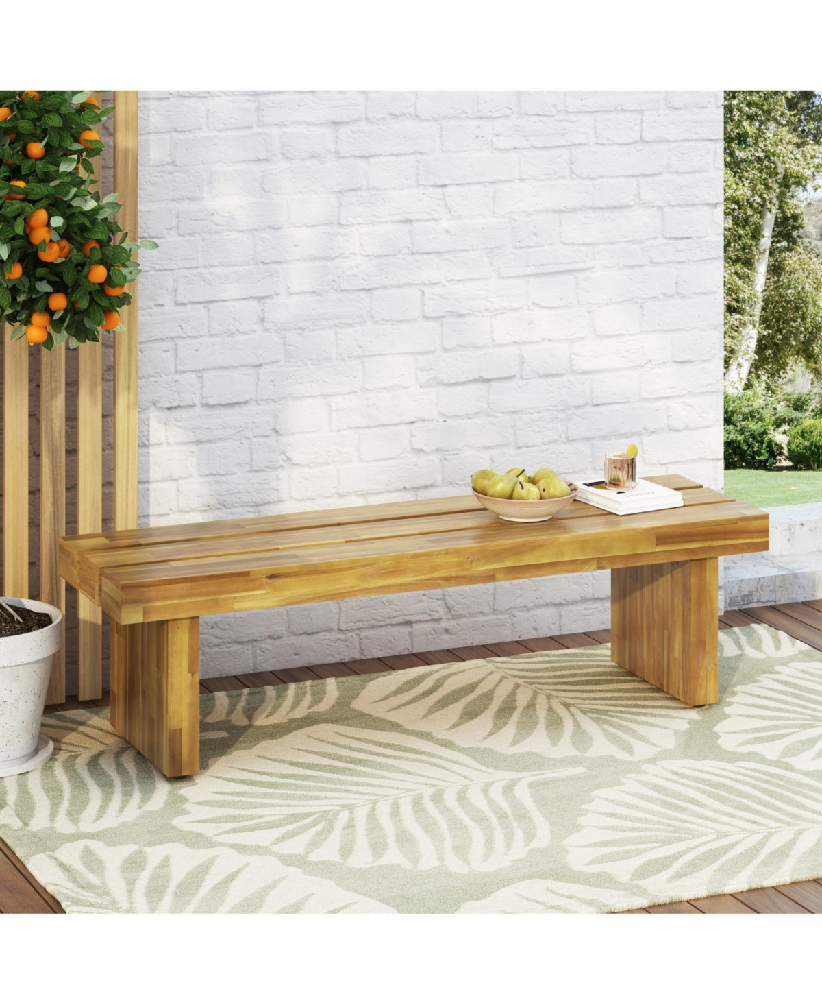 Click here for Streamdale Acacia Wood Outdoor Garden Bench - Natu... prices