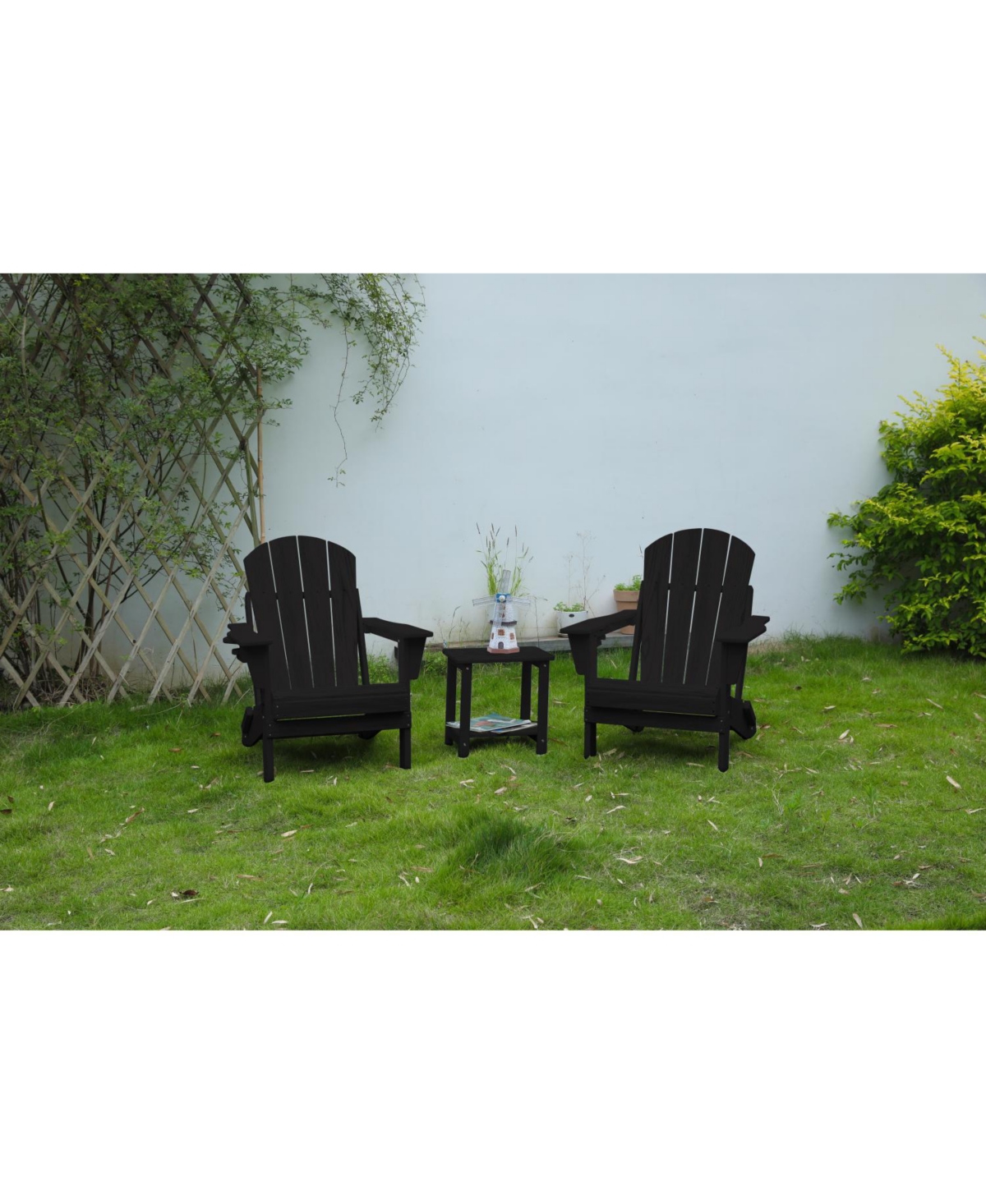 Click here for Streamdale Black Folding Adirondack Set  2 Chairs... prices