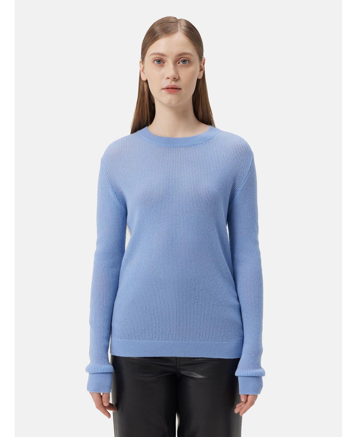 Click here for Gobi Cashmere Womens Ajour-Knit Cashmere Crewneck... prices