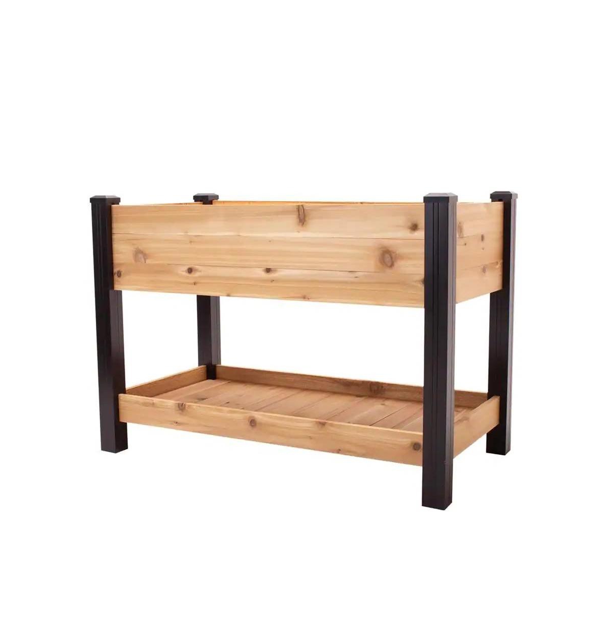 Click here for 2-Ft x 4-Ft Cedar Wood Raised Garden Bed Planter B... prices