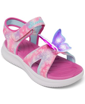 Skechers Little Girls Jumpsters Sandal - Butterfly Brights Light-Up ...