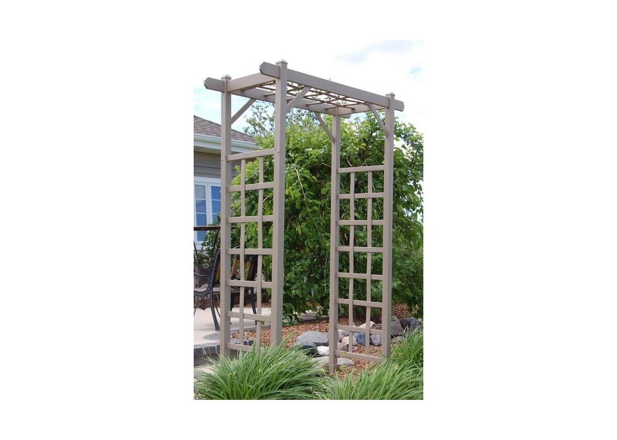 Click here for Vinyl Arbor in Tan Mocha Finish for Outdoor Garden... prices