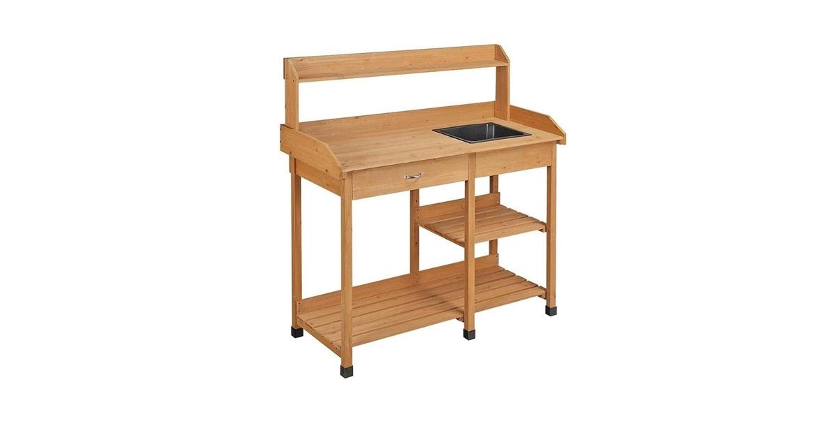 Click here for Outdoor Garden Wood Potting Bench Work Table with... prices