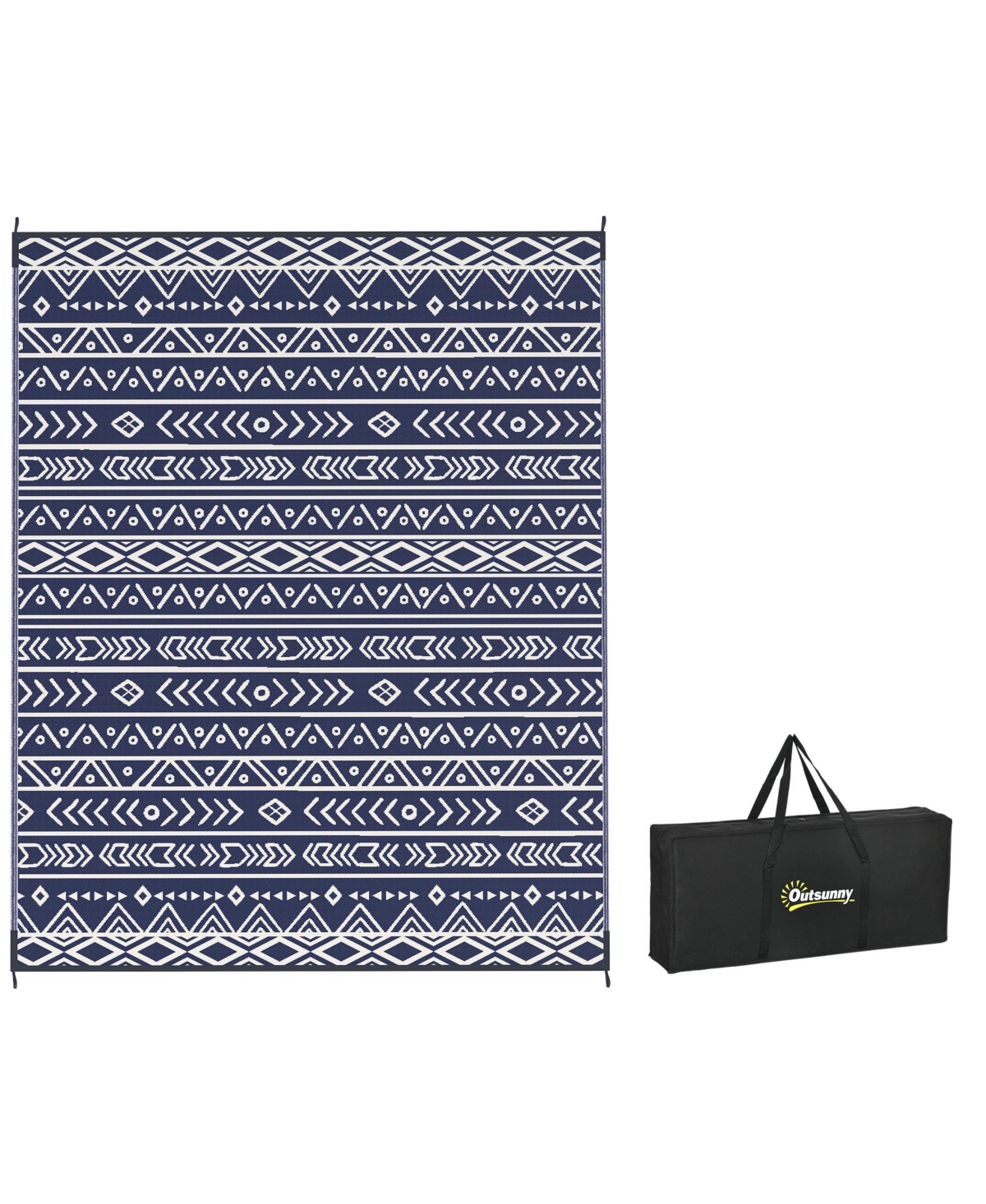 Click here for Outsunny Outdoor Rug  8 x 10 Plastic Straw  Geomet... prices