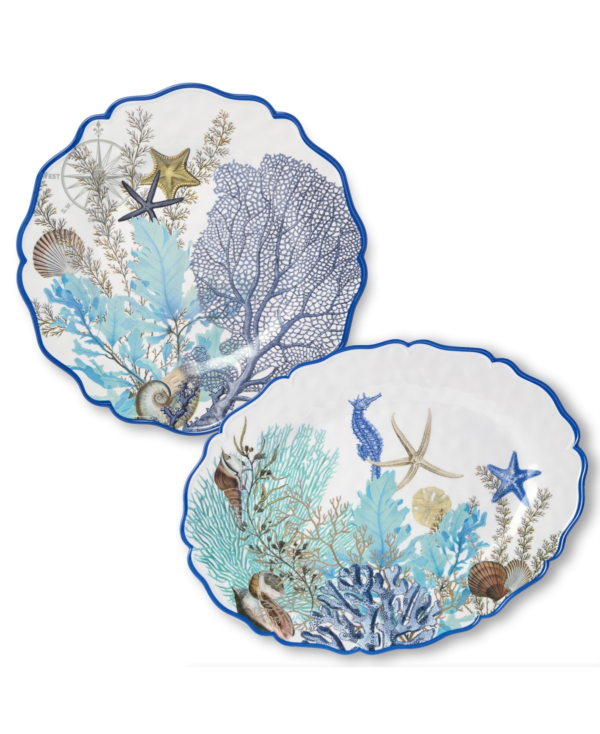 Click here for Certified International Blue Lagoon Melamine Platt... prices